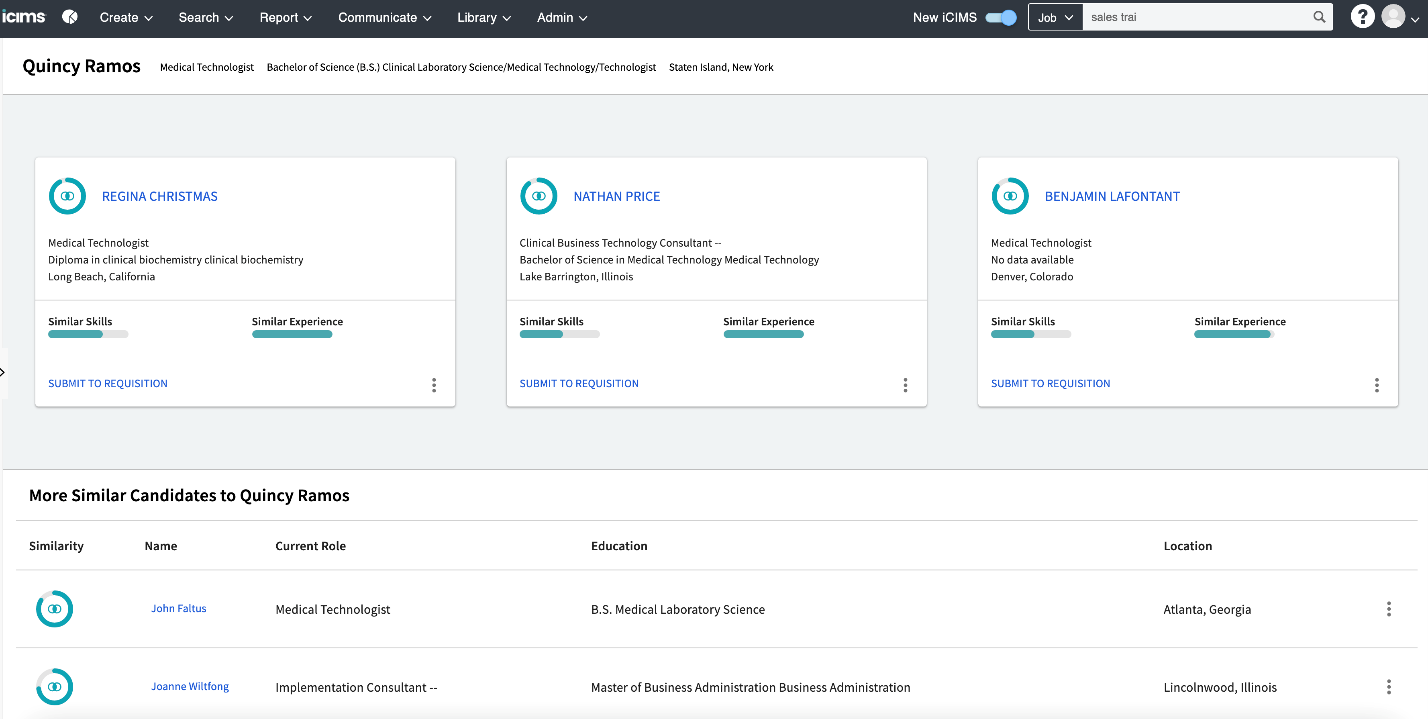 Find top talent with amazing skills and experience with one click | iCIMS