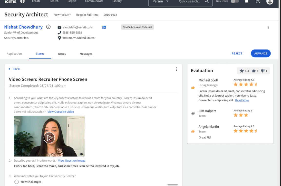 Create more effective video interviews with these three questions | iCIMS